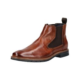 Bugatti Damen Stiefelette "Bugatti Stiefelette Leder/Textil", Gr. 44, braun, Leder, Textil, Schuhe