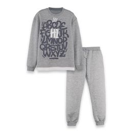Denokids Jogginganzug Jungen Gr&ouml;&szlig;e 122 grau / dunkelgrau / wei&szlig;