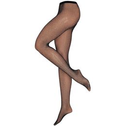 Nur Die Feinstrumpfhose ' Glitzer Netzstrumpfhose ' Damen Gr&ouml;&szlig;e M/L schwarz