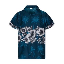 King Kameha Bluse 'Flower Chest' Damen Gr&ouml;&szlig;e XXL petrol