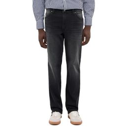 Mustang Herren Straight-Jeans "Herren Style Tramper Straight", schwarz, Gr. 33, unifarben, Denim/Jeans, 99% Baumwolle, 1% Elasthan, Jeans