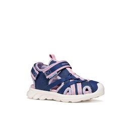 Geox M&auml;dchen Sandale "J SANDAL AIRADYUM GI", Gr. 35, blau, Synthetik, Textil, Mesh, Basic, Schuhe, mit Klettverschluss und Fersenriemen,