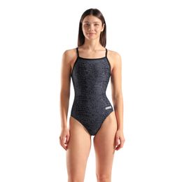 arena Damen Badeanzug "W arena SNAKESKIN SWIMSUIT LIGHTDROPBACK", schwarz, Gr. 40, Obermaterial: 100% Polyester, Badeanz&uuml;ge