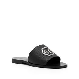 Philipp Plein Herren Sandale "Hexagon", Gr. 41, schwarz, Schuhe