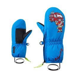 Ziener Kinder F&auml;ustlinge "LEPRINT-Z AQUASHIELD Kinder", blau, Gr. 3, Kunstfaser, Handschuhe, warm, wasserdicht, windddicht, atmungsaktiv, langer