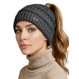 Neverless M&uuml;tze '36928' Damen Gr&ouml;&szlig;e 54/64 dunkelgrau
