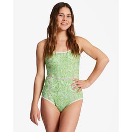 Billabong Badeanzug Damen Gr&ouml;&szlig;e S hellblau / khaki / rosa