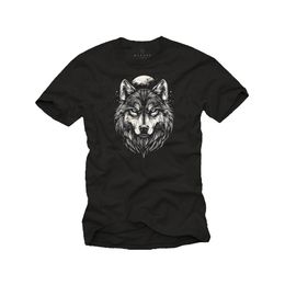 Makaya Shirt 'Wolf' Herren Gr&ouml;&szlig;e XXXL schwarz