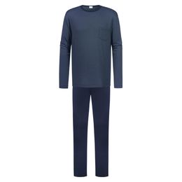 Mey Pyjama lang 'Bennison' Herren Gr&ouml;&szlig;e XXXL blau