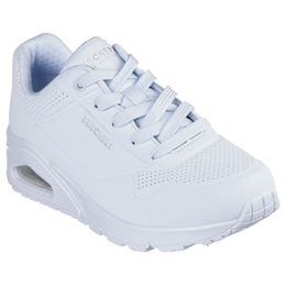 Skechers Damen Sneaker "Street Uno - Stand on Air", Gr. 39, blau, Lederimitat, Schuhe, Freizeitschuh, Halbschuh, Schn&uuml;rschuh mit Memory Foam
