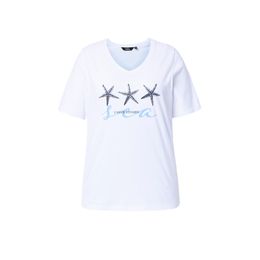 Ulla Popken T-Shirt Damen Gr&ouml;&szlig;e XXXL/4XL wei&szlig;