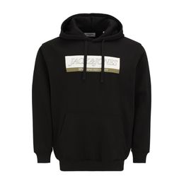 Jack & Jones Plus Jack & Jones Plus Sweatshirt 'JORInwood' male size XXL Gold / Black / Off white