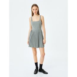 KOTON Kleid Damen Gr&ouml;&szlig;e 38 grau Sommerkleid