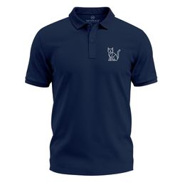 Neverless Shirt 'Cat Polygon' Herren Gr&ouml;&szlig;e XXL navy