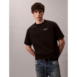 Herren T-Shirt "LOGO BACK PRINT T-SHIRT", schwarz, Gr. M, Calvin Klein Jeans, unifarben, Web, Obermaterial: 100% Baumwolle, Shirts, Mit