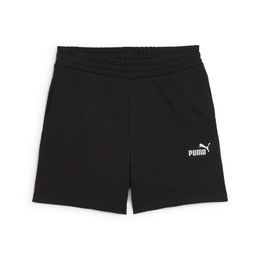 Puma Damen Sporthose "Essentials Small No. 1 Logo High-Waist-Shorts Damen", schwarz, Gr. M, unifarben, Obermaterial: 32% Polyester, 68% Baumwolle.