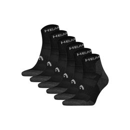 Head Herren Kurzsocken "Socken Hiking All Climates Quarter 6P 6er Pack", Gr. 39, schwarz, Obermaterial: 71% Polyester PES. 22% Baumwolle CO. 4%