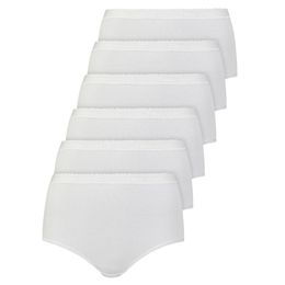 Nina von C. Damen Taillenshaper "6er Pack Damen Taillenslip Slipboutique", Gr. 38, wei&szlig;, Obermaterial: 100% Baumwolle CO., Unterhosen