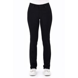 PROJECT INDIGO Damen 5-Pocket-Hose "Project Indigo W 6.0 Kathleen", schwarz, Gr. 42, 62% Polyester, 34% Viskose, 4% Elasthan, Hosen