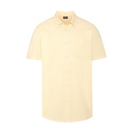 H.I.S. H.I.S Herren Kurzarmhemd "- leicht strukturiertes Piqu&eacute; Hemd aus angenehmer Shirt-Qualit&auml;t", beige, Gr. S, Piqu&eacute;, Obermaterial: 100% Baumwolle,