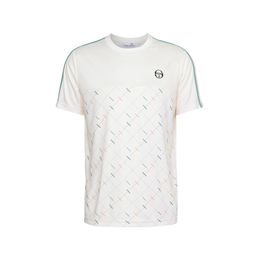Sergio Tacchini Funktionsshirt 'Scotland' Herren Gr&ouml;&szlig;e XS hellbeige / petrol / schwarz / wei&szlig;