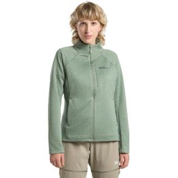 Jack Wolfskin Damen Fleecejacke "TAIGA FZ W", gr&uuml;n, Gr. XXL, Fleece, Obermaterial: 100% Polyester, Jacken, mit Rei&szlig;verschluss, hoch geschlossener