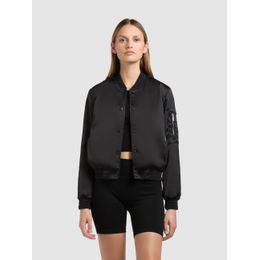 Khujo Damen Blouson "TAMI", schwarz, Gr. XL, gl&auml;nzend, Satin, 97% Polyester, 3% Elasthan, Jacken