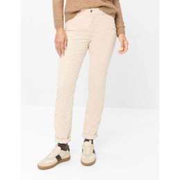 Brax Damen 5-Pocket-Hose "Style MARY", beige, Gr. 46, Web, 75% Baumwolle, 24% Lyocell, 1% Elasthan, Hosen