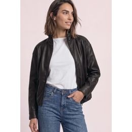 Street One Damen Lederimitatjackeschwarz coffee, Gr. 34, unifarben, Stoff, Grundmaterial: 100% Polyester. Beschichtung: 100% Polyurethan. Futter: