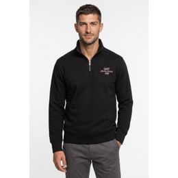 Gant Herren Sweatshirt "GRAPHIC HALF-ZIP", schwarz, Gr. XL, Sweatware, Obermaterial: 80% Baumwolle, 20% Polyester, Sweatshirts