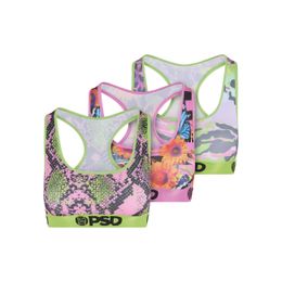 PSD Damen Sport-BH "PSD SUMMR VIBE SB 3PKBX", Gr. S, bunt, 88% Polyester, 12% Elasthan, BHs
