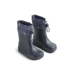 Wheat M&auml;dchen Stiefel "Wheat Barefoot Rubber Boot Zerro", Gr. 25, blau, Gummi, unifarben, Schuhe