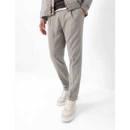 Brax Herren Bundfaltenhose "Style TINO", beige, Gr. 35, Web, 39% Schurwolle, 33% Polyester, 14% Viskose, 13% Polyamid, 1% Elasthan, Hosen