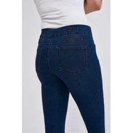 WONDERJEANS Damen Schlupfjeans "Pull on", blau, Gr. 46, Denim/Jeans, Obermaterial: 48% Polyester, 30% Baumwolle, 12% Viskose, 6% Lyocell (TENCEL ),