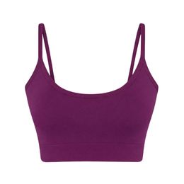 Albero Natur Top 'Bustier aus Bio-Baumwolle' Damen Gr&ouml;&szlig;e L aubergine