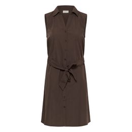 Kaffe Damen Midikleid "Damen Kleid KAgiga", braun, Gr. 46, Obermaterial: 52% Polyester PES. 48% Baumwolle CO., Kleider