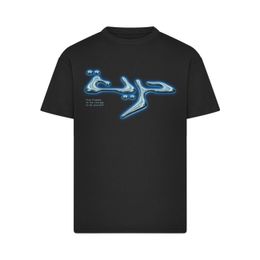 MisterTee Herren T-Shirt "MisterTee True Freedom Chrome Oversize Tee", schwarz, Gr. XXS, bedruckt, 100% Baumwolle, Shirts