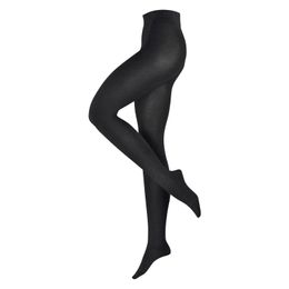 Esprit Damen Strickstrumpfhose "Plain", Gr. 40schwarz, Obermaterial: 66% Baumwolle, 17% Wolle, 16% Polyamid, 1% Elasthan, unifarben, Strumpfhosen,