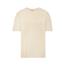 John Devin Herren T-Shirt "Printshirt aus Baumwolle", beige, Gr. M, Single Jersey, Obermaterial: 100% Baumwolle, Shirts, Kurzarm, bedruckt, Rundhals,