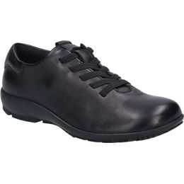 Josef Seibel Damen Schn&uuml;rschuh "Charlotte 01", Gr. 41, schwarz, Leder, Schuhe, Halbschuh, Sneaker mit Logopr&auml;gung, Komfortweite G (=weit)