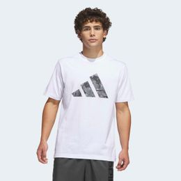Herren T-Shirt "M PHOTRK 3B T", wei&szlig;, Gr. L, adidas Sportswear, Obermaterial: 100% Baumwolle, Shirts, mit Rundhalsausschnitt, sportlicher Stil, f&uuml;r