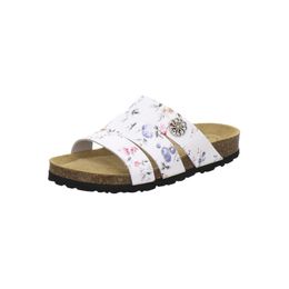 AFS-Schuhe Mules 'Pantoletten Damen Leder weiss-flower' female size 36 White