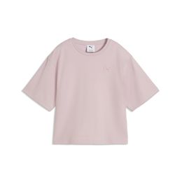 Puma Damen T-Shirt "ESS ELEVATED RELAXED TEE"misty pink, Gr. S, unifarben, Web, Obermaterial: 66% Baumwolle, 32% Polyester, 2% Elasthan, Shirts,