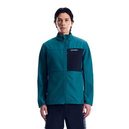 Berghaus Herren Softshelljacke "M GHLAS 3.0 SOFTSHELL JKT", blau, Gr. S, Obermaterial: 100% Polyester, Jacken, mit zahlreichen Taschen, aus dehnbarem