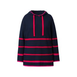 Ulla Popken Oversized Sweater female size 4XL/5XL marine blue / Red