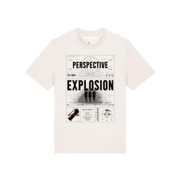 Watapparel Shirt 'Perspektive' male size S Grey / Black / White