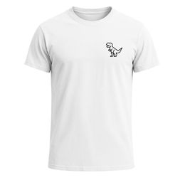 Neverless Shirt 'Polygon T-Rex' Herren Gr&ouml;&szlig;e XXL wei&szlig;