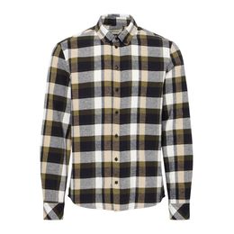 Blend Button Up Shirt male size M Dark green / Mixed colors