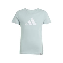 adidas Sportswear Sportshirt 'LOGO GRAPHIC T-SHIRT' M&auml;dchen Gr&ouml;&szlig;e 152 pastellgr&uuml;n / wei&szlig;