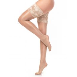 GLAMORY Hold-up stockings 'Comfort 20 Halterlose Str&uuml;mpfe' female size M/L Champagne